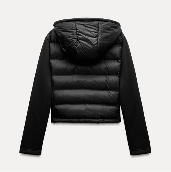 Zara | Jackets & Coats | Zara Neoprene Effect Puffer Jacket | Poshmark